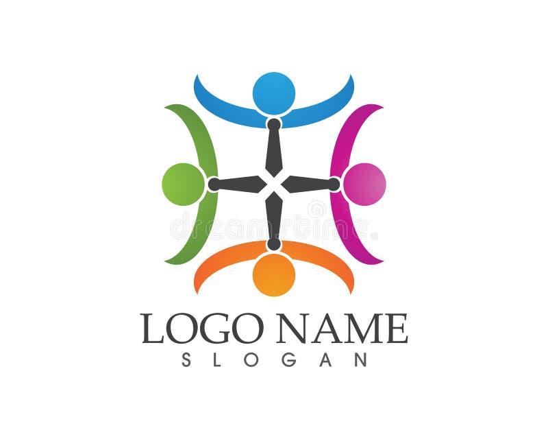 Business People Logo Vector Template Stock Vector - Illustration of ...