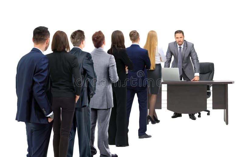 Business People Looking at Boss Standing Back Side Stock Image - Image ...