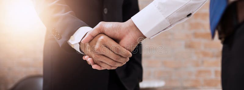 Business People Making Handshake, Successful Negotiation and Agreement ...
