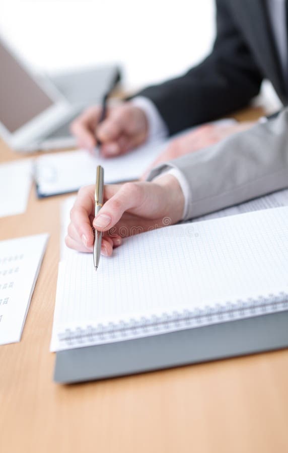 Business People Taking Notes in Conference Stock Photo - Image of ...