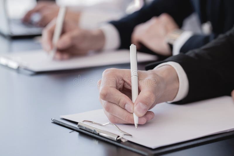 Business People Making Notes Stock Image - Image of business, manager ...