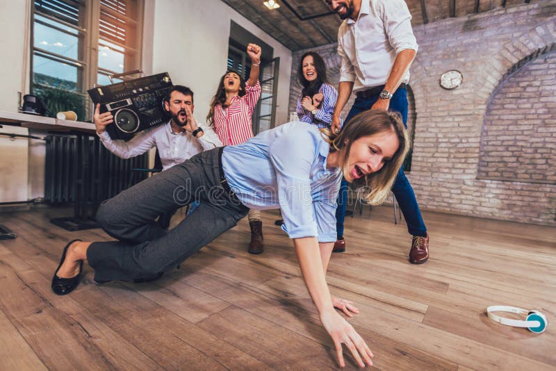 People Making Team Training Exercise during Team Building Seminar ...