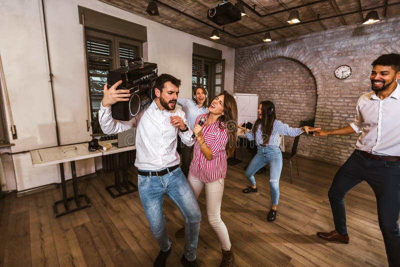 Business Group Making Team Training Exercise during Team Building ...