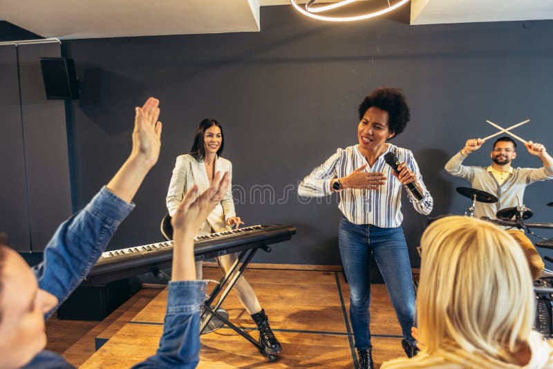 Business People Making Team Training Exercise during Team Building ...