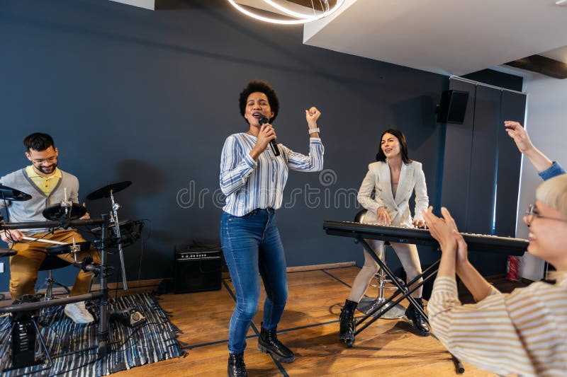 Business People Making Team Training Exercise during Team Building ...