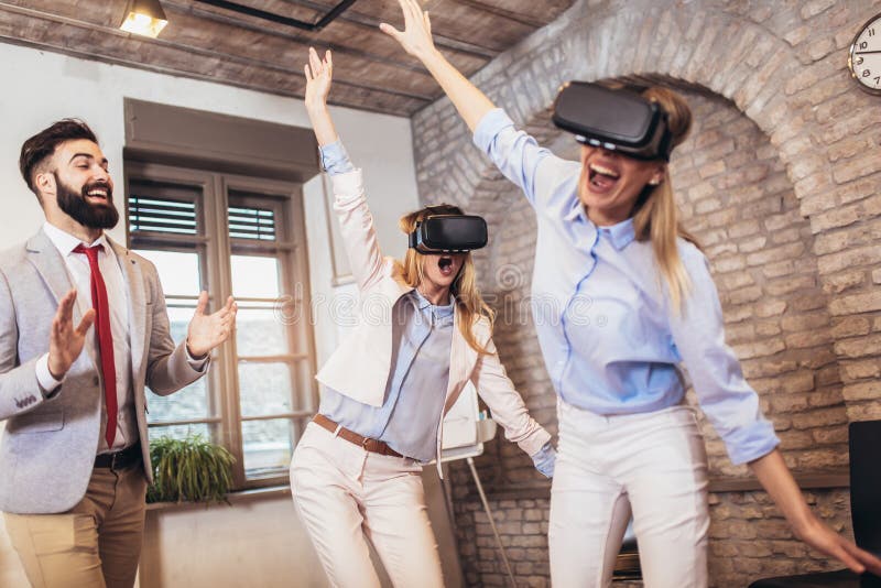 Business People Making Team Training Exercise during Team Building ...