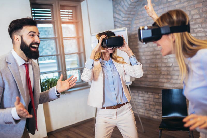 People Making Team Training Exercise during Team Building Seminar Using ...