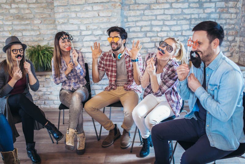 Business People Making Team Training Exercise during Team Building ...