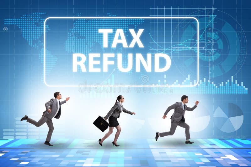 Business People Man in Tax Refund Concept Stock Image - Image of ...