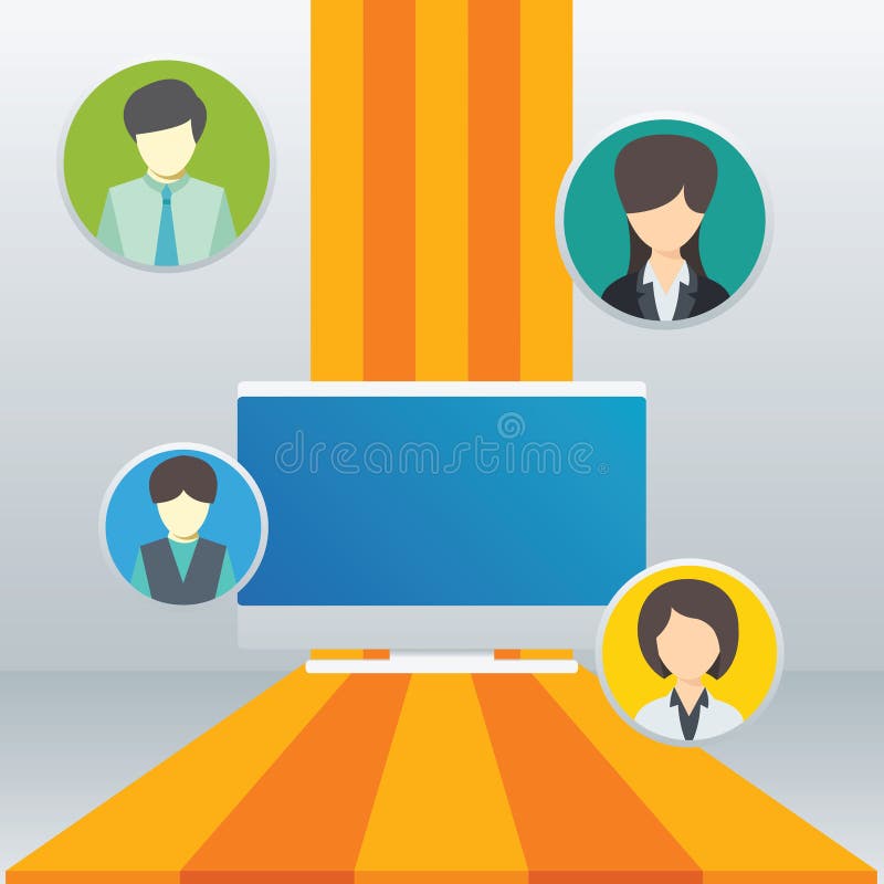 Business People Man and Woman Icon Elements , Teamwork Concept Stock ...