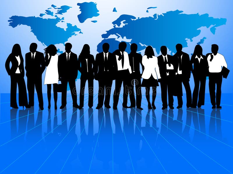 Business People Connections Globe Network Stock Vector - Illustration ...