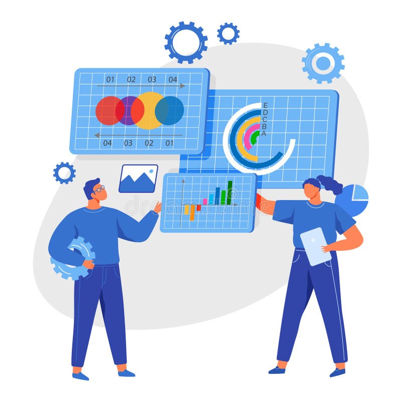 Business People Marketing Team Analyze Graph and Chart. Data Analytics ...