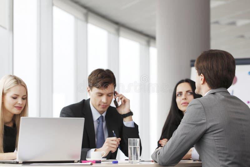 Business people meeting stock image. Image of table, phone - 56000343