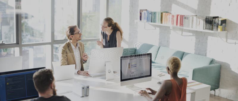 Business People Meeting Discussion Working Office Concept Stock Photo ...