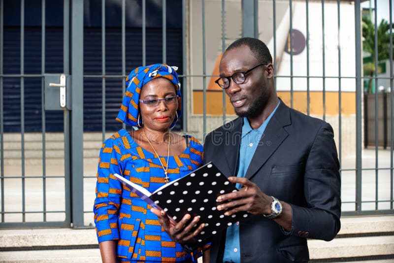 Business People in Meeting Outside Stock Photo - Image of meeting ...