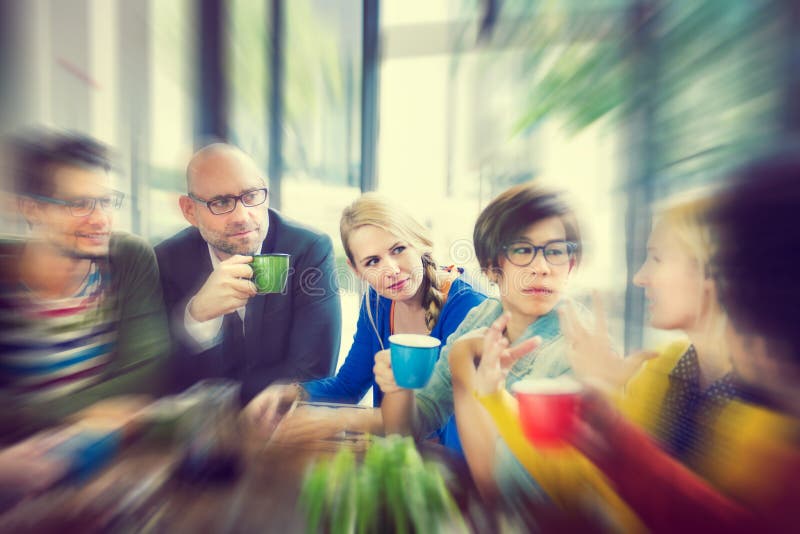 Business People Meeting Seminar Sharing Talking Thinking Concept Stock ...