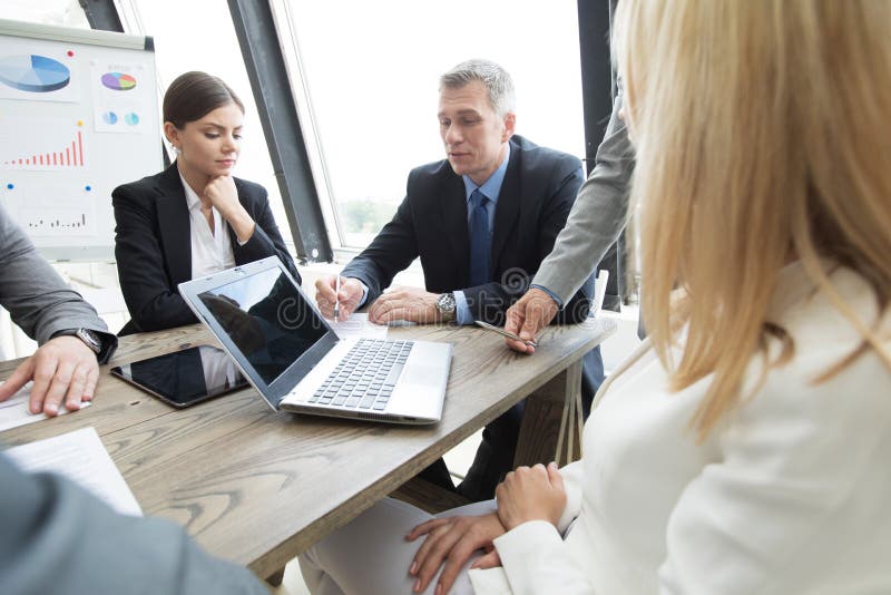 Business people in meeting stock image. Image of hand - 173474443