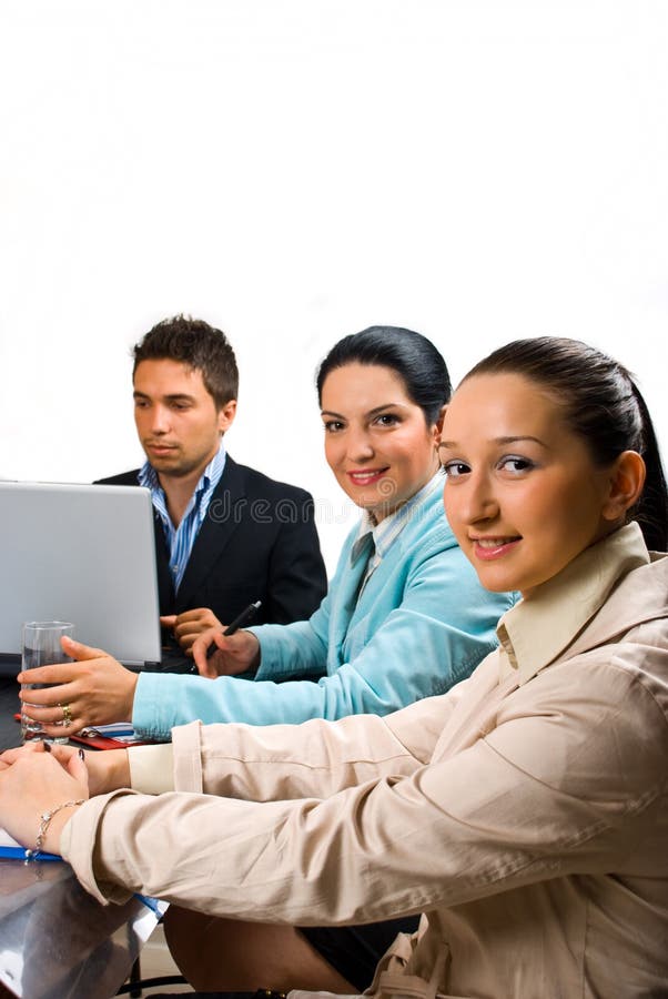 Business People Meeting on White Background Stock Photo - Image of ...