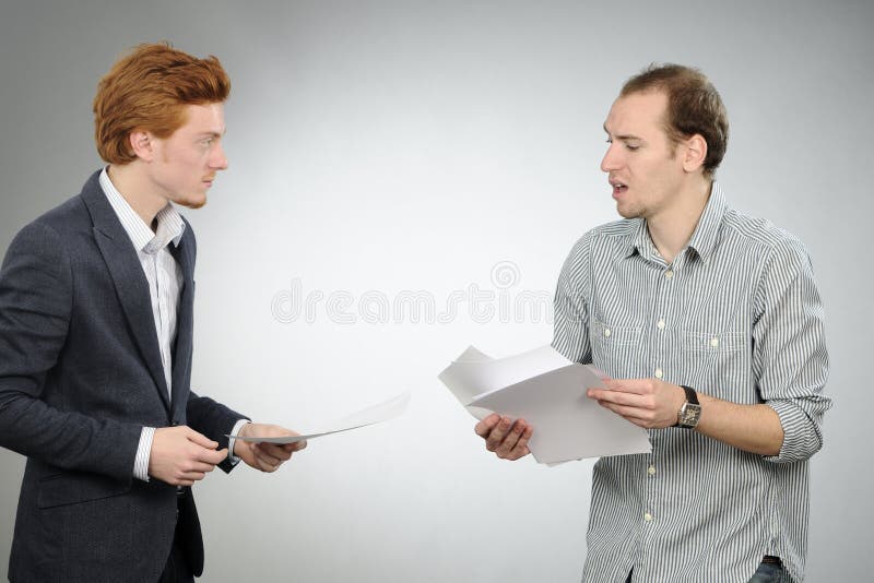 Business People Negotiating Contract Stock Photo - Image of studying ...