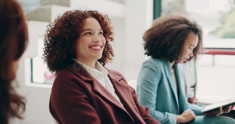 Business People, Networking and Waiting Room for Interview, Human ...