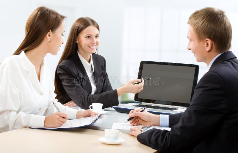 Business people at office stock photo. Image of female - 11940238