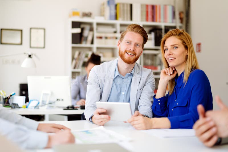 Business People Office daily Routine Stock Image - Image of computer ...
