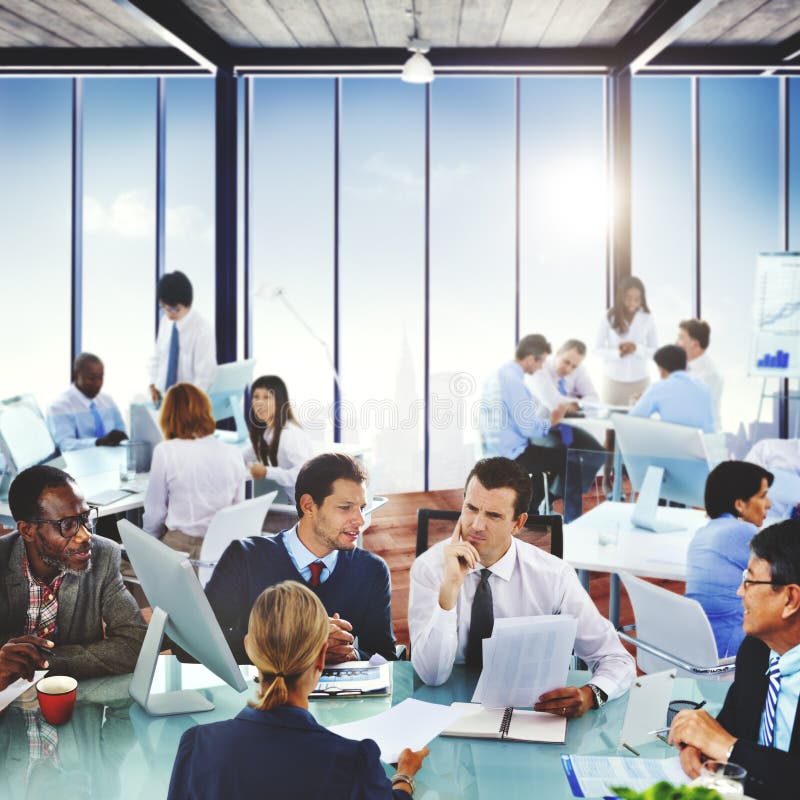 Business People Office Working Discussion Team Concept Stock Image ...