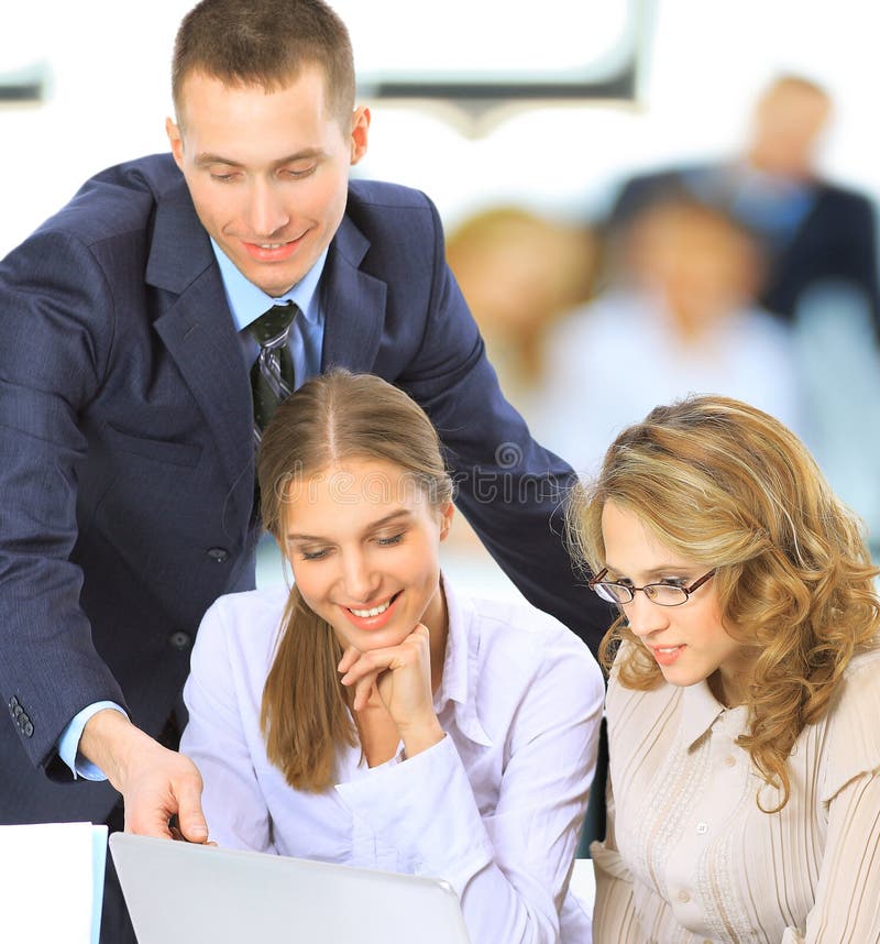 Business People in Office Working on Project Stock Photo - Image of ...