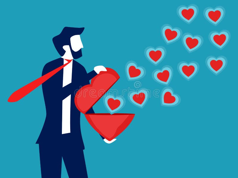 Business People Open Up. the Concept of Love and Trust. Spreading Love ...