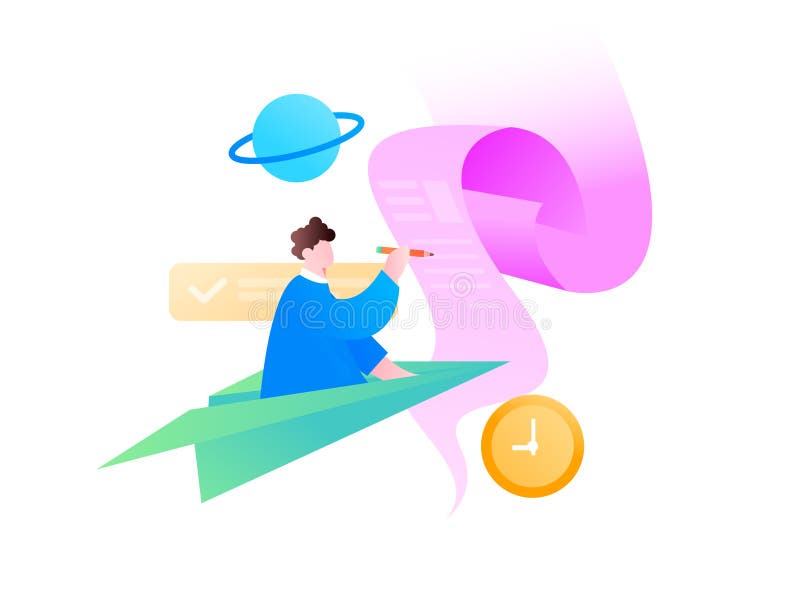 Business People Operating Work Scene Stock Vector - Illustration of ...