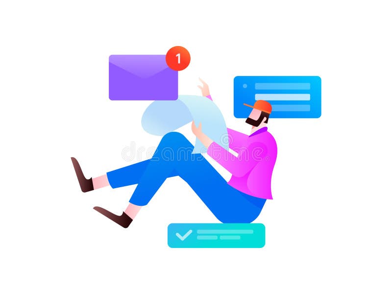 Business People Operating Work Scene Stock Vector - Illustration of ...