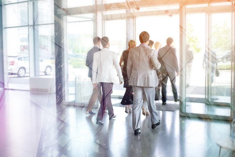 Business People on the Out of Building Stock Image - Image of filter ...