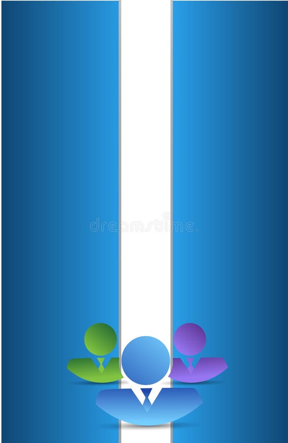 Business People Over a Blue and White Background Stock Illustration ...