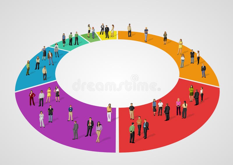Business people over chart stock vector. Illustration of hierarchy ...
