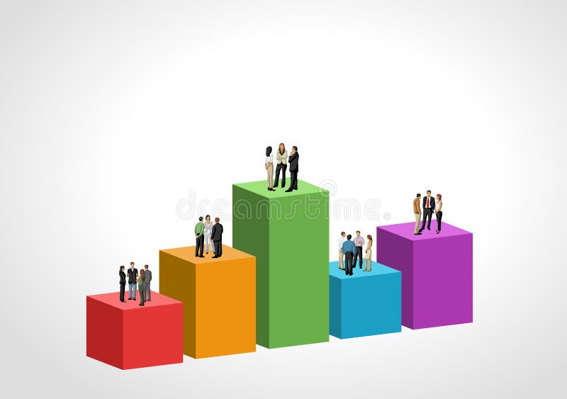 Business people over chart stock vector. Illustration of growth - 54086058