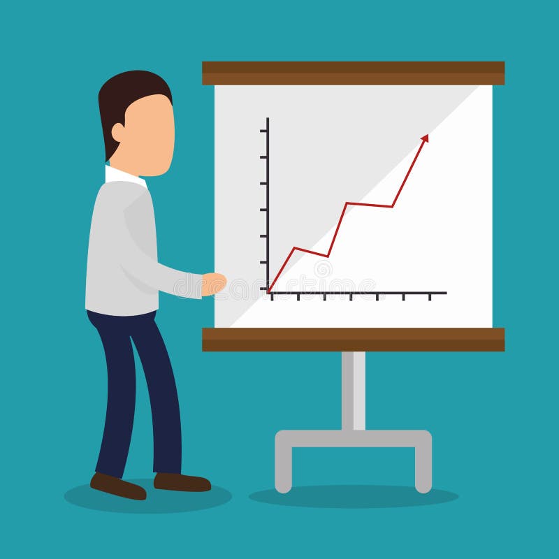 Business People with Paperboard Training Icon Stock Illustration ...