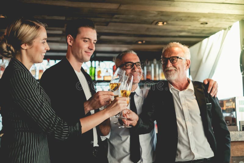 Business People Party Celebration after Working Stock Photo - Image of ...