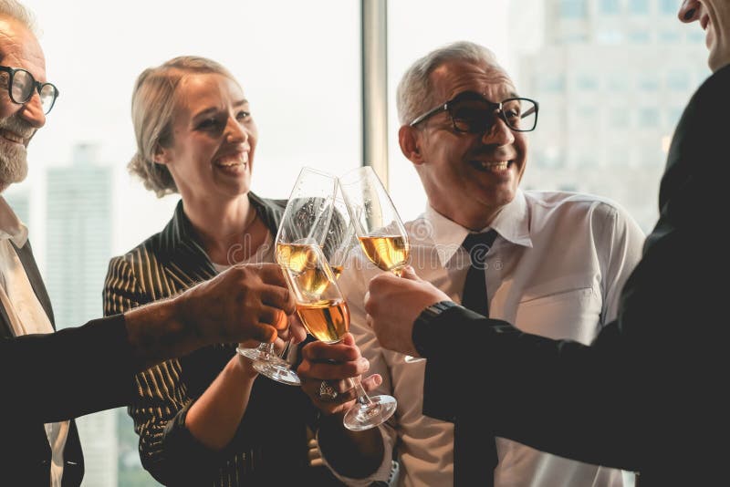 Business People Party Celebration after Working Stock Image - Image of ...