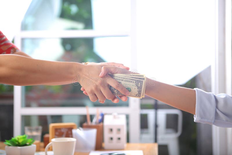 Business People Pay and Receive Money Stock Photo - Image of office ...