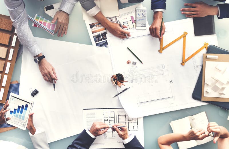 Business People Planning Blueprint Architecture Concept Stock Photo ... Business People Planning Blueprint Architecture Concept Stock Photo ...