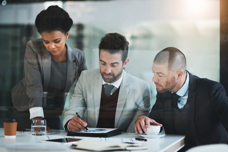 Business People, Planning and Meeting for Documents in Office ...