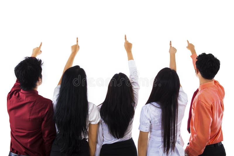 Business People Pointing at Copy Space Stock Image - Image of copyspace ...