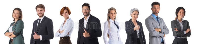Business People Portraits on White Stock Photo - Image of people ...