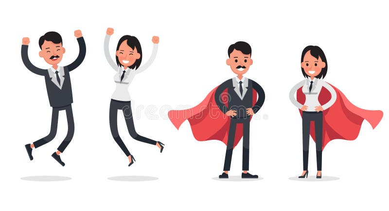 Business People Poses Action Character Vector Design No23 Stock Vector ...