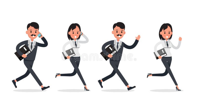 Business People Poses Action Character Vector Design No25 Stock Vector ...
