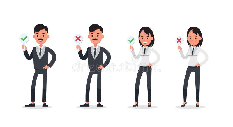 Business People Poses Action Character Vector Design No26 Stock Vector ...