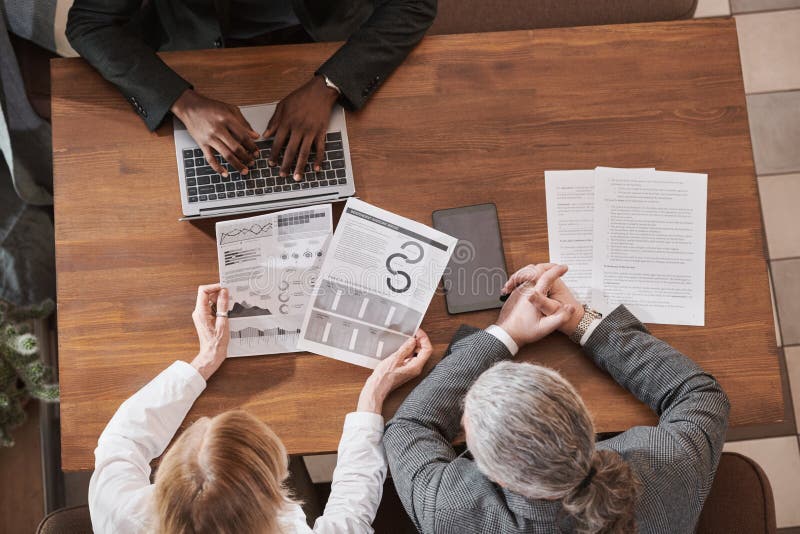 Business People Preparing for Presentation in Team Stock Image - Image ...