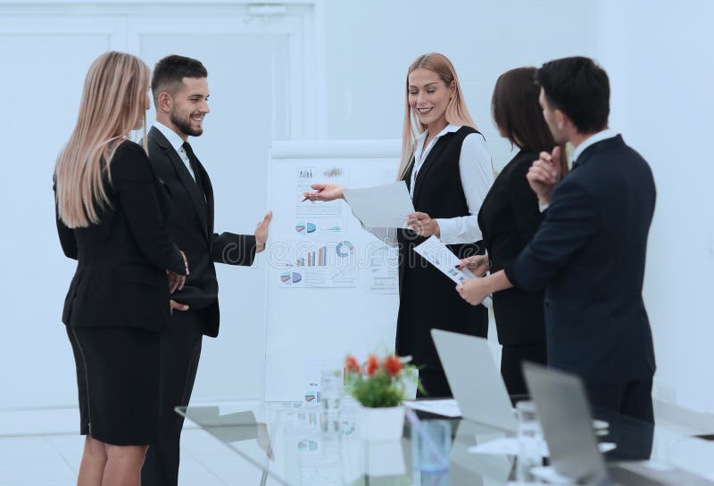 Business People at Presentation in Office Stock Image - Image of office ...