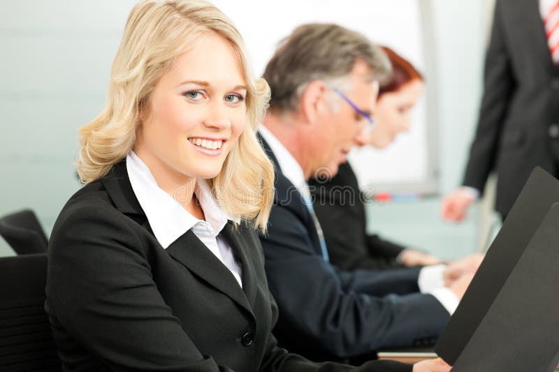 Business People - Presentation within a Team Stock Image - Image of ...