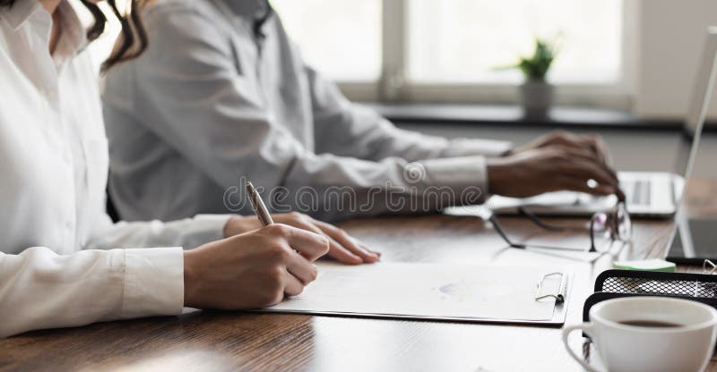 Business People Professionals Working at Office Panoramic Banner ...